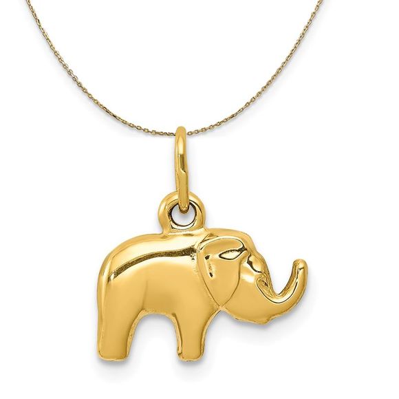 Black Bow Jewelry Co. | Jewelry | 4k Yellow Gold Sm Polished Elephant ...